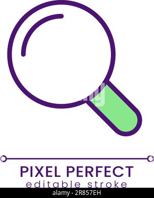 Magnifying glass pixel perfect RGB color ui icon Stock Vector Image ...