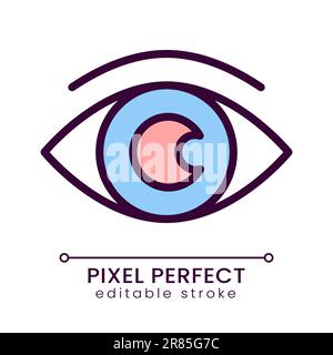 Eye pixel perfect RGB color icon for dark theme Stock Vector Image ...