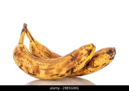 Two overripe bananas, macro, isolated on white background Stock Photo ...