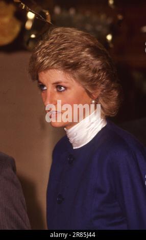 29 April 1988 Diana, The Princess of Wales, opens the new extension to ...