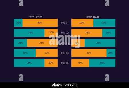 Mirror rectangular infographic chart design template Stock Vector Image & Art - Alamy