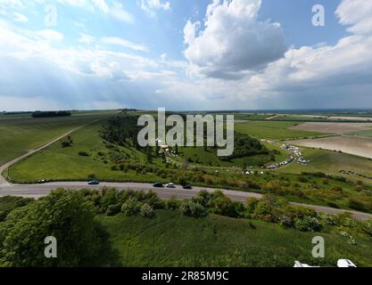 Watership Down near Kingsclere Aerial View Stock Photo - Alamy