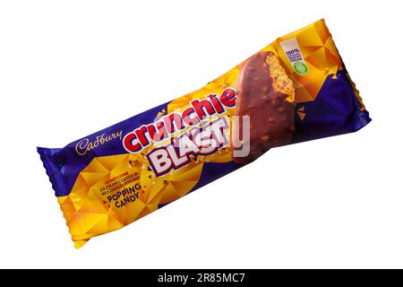 Cadbury Crunchie Blast ice cream icecream isolated on white background ...
