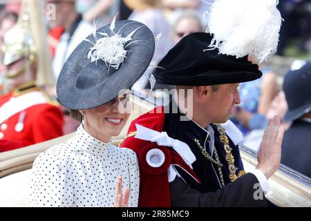 The Prince of Wales attending the annual Order of the Garter Service at ...