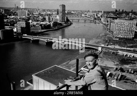 London Skyline 1970s. Irish Navvie Navvy an Irish labourer, a ...