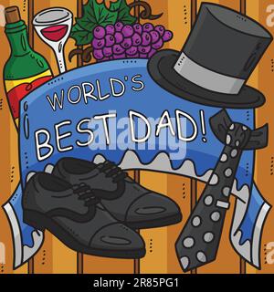 Best Dad Cartoon Colored Clipart Illustration Stock Vector Image & Art ...