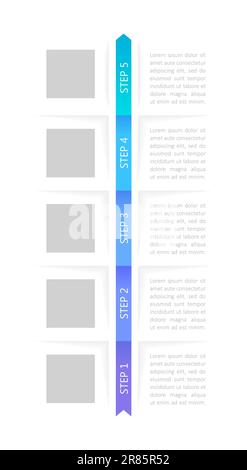 timeline report template blue gradient color Stock Vector Image & Art ...