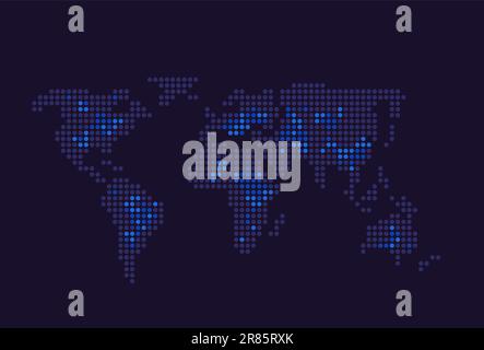 Geographic dark theme world map infographic chart design template Stock ...