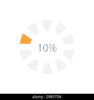 Segmented circle progress bar infographic chart design template for dark theme Stock Vector ...