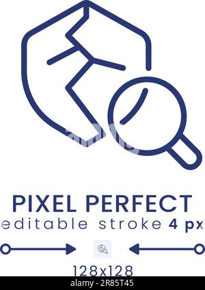 Cyber security vulnerability line icon. linear style sign for mobile ...