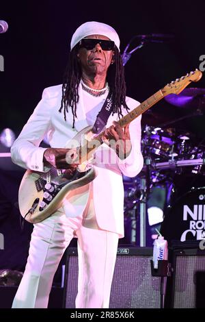 Nile Rodgers of Chic performs during the Here We Go Again Tour at ...