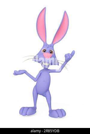 3d-illustration of an isolated talking rabbit animal pet Stock Photo ...
