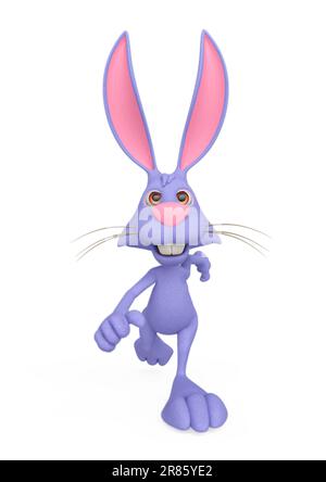 rabbit cartoon is running fast on side viewrabbit cartoon is running ...