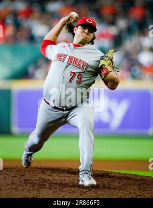 Cincinnati Reds relief pitcher Ian Gibaut (79) in the fifth inning of a ...