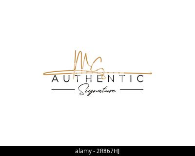 MC Signature Logo Template Vector Stock Vector Image & Art - Alamy
