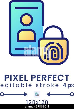 Multi-factor authentication linear desktop icon Stock Vector Image & Art - Alamy