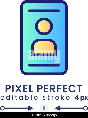 Profile image flat gradient color ui icon Stock Vector Image & Art - Alamy