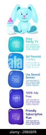 Streaming service infographic chart design template Stock Vector Image ...