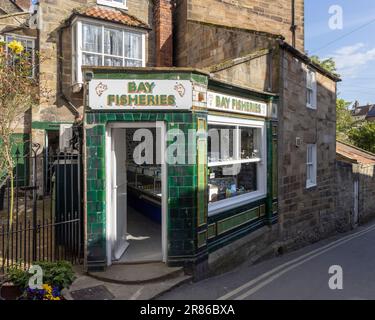 Robin Hoods Bay, Yorkshire, Victorian period Stock Photo - Alamy