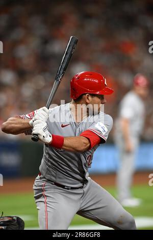 Cincinnati Reds' catcher Luke Maile catches a pop up for an out on a ...