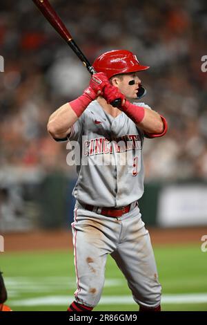 Cincinnati Reds shortstop Matt McLain fields a ball hit by St. Louis ...