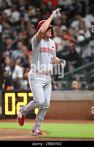 Cincinnati Reds' Tyler Stephenson, left, and relief pitcher Emilio ...