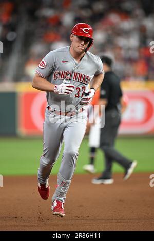 Cincinnati Reds' Tyler Stephenson hits against the Los Angeles Angels ...