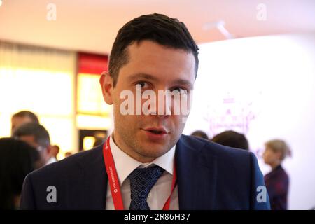 Anton Alikhanov, Governor of Kaliningrad Region, attends a session on ...