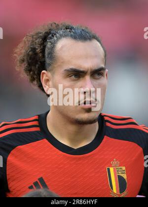 BRUSSELS - Arthur Theate of Belgium during the UEFA EURO 2024 ...