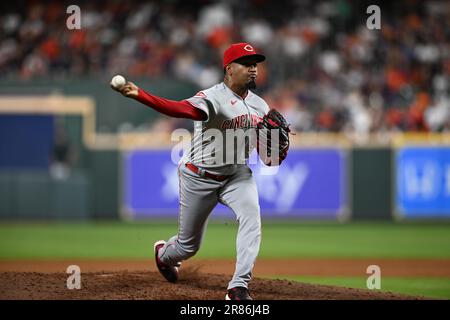 Cincinnati Reds pitcher Alexis Diaz (43) in the bottom of the ninth ...