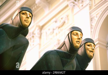 The sculpture “Three Muses” by Stanislovas Kuzma crowning the main ...