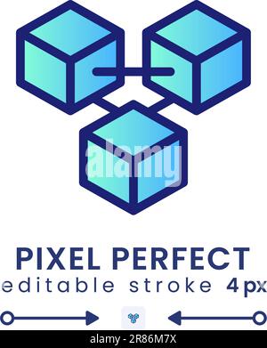 Secure data pixel perfect gradient linear vector icon Stock Vector Image & Art - Alamy