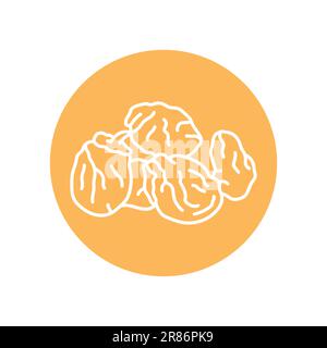 Dried persimmon black line icon. Natural organic super food. Pictogram ...