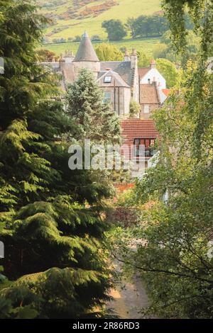 View of Falkland village and Lomond Hills Regional Park from from the ...