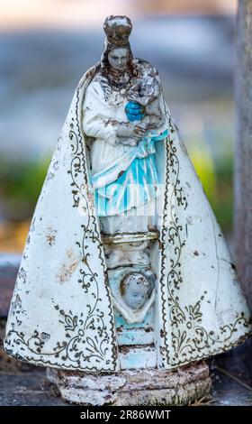Sculptures of Catholic saints worn by time Stock Photo - Alamy