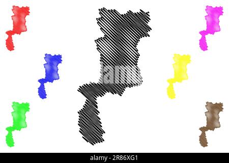 Bolsover district map - England UK illustration Stock Vector Image ...
