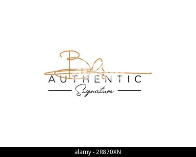 BA Signature Logo Template Vector Stock Vector Image & Art - Alamy
