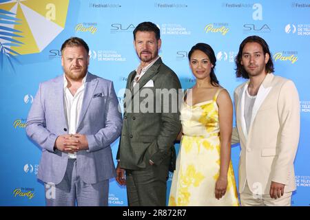 Owain Arthur, Cynthia Addai-Robinson, Lloyd Owen and Maxim Baldry ...