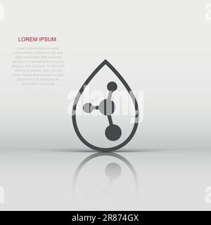 Acid molecule icon in flat style. Dna vector illustration on white ...