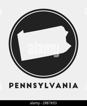 Pennsylvania logo. Badge of the US state. Layered circular sign around ...