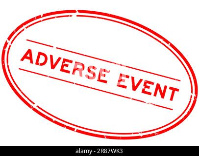 Grunge red adverse event word rubber seal stamp on white background ...