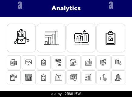 Analytics line icon set Stock Vector Image & Art - Alamy