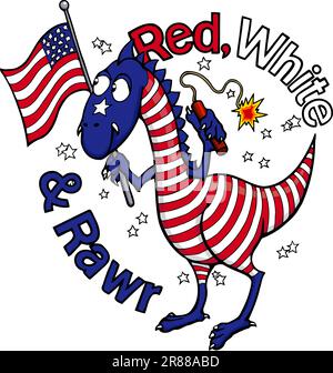 patriotic dinosaur, fourth of July dino Stock Vector Image & Art - Alamy