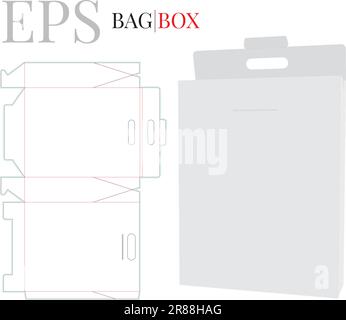 Document Folder A4 with Handle Template, Paper Briefcase. Vector with ...