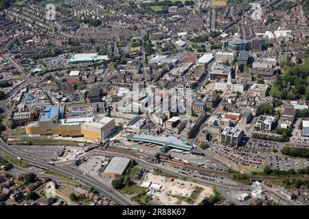 aerial view of Barnsley town centre, South Yorkshire Stock Photo - Alamy