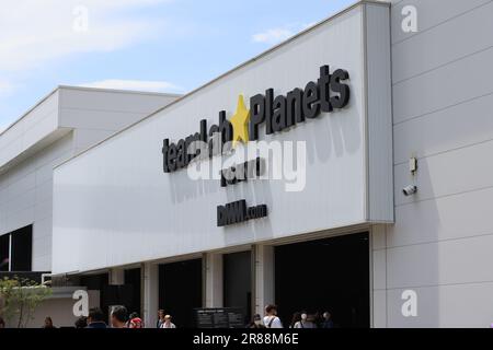 okyo - May 4 2023: exterior of teamLab Planets at Odaiba. it is well ...