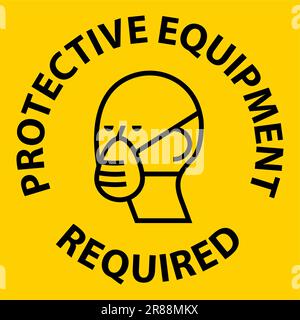 Symbol Floor Sign, Protective Equipment Required Stock Vector Image ...