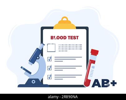 Analysis to determine the blood group. Medical blood test concept ...