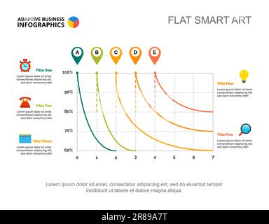 Line Charts Review Slide Template Stock Vector Image & Art - Alamy