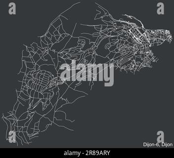 Street roads map of the DIJON-2 CANTON, DIJON Stock Vector Image & Art ...